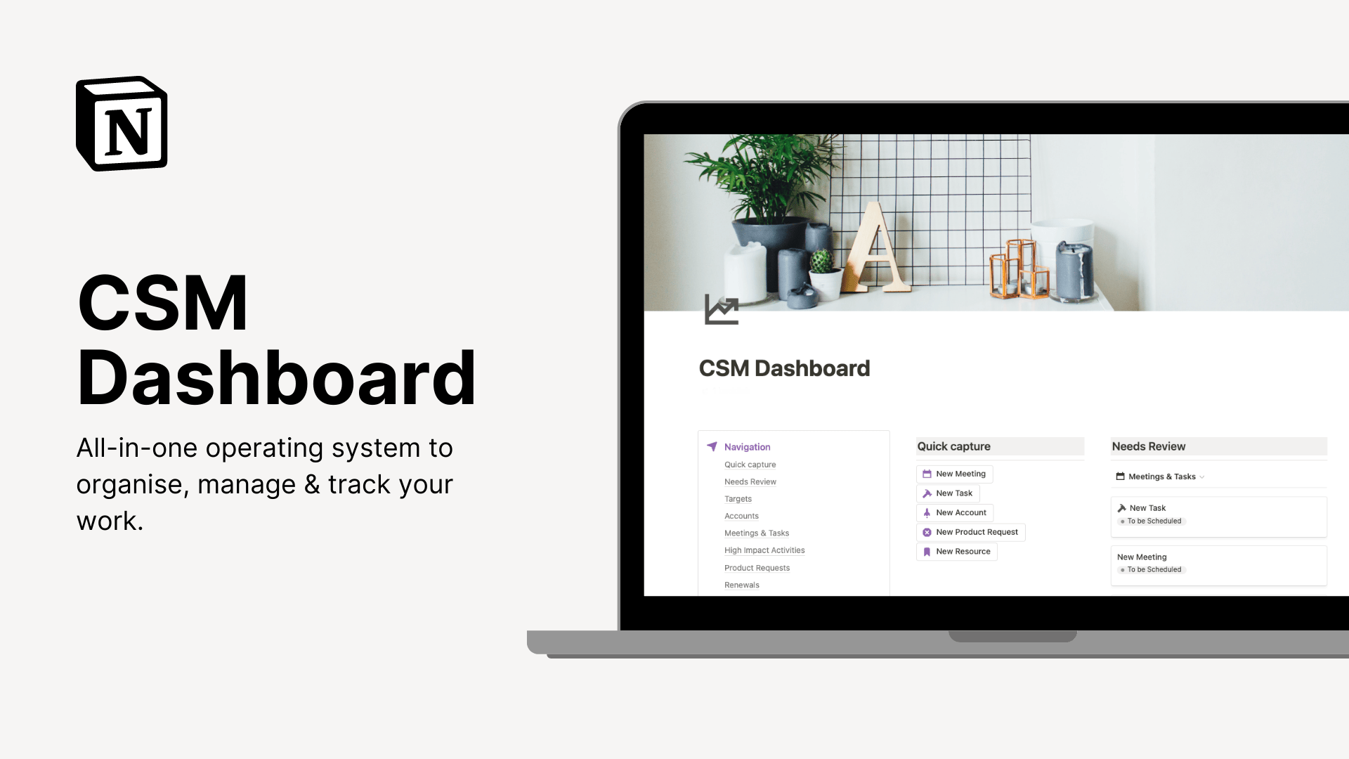CSM Dashboard - Notionland Template Gallery